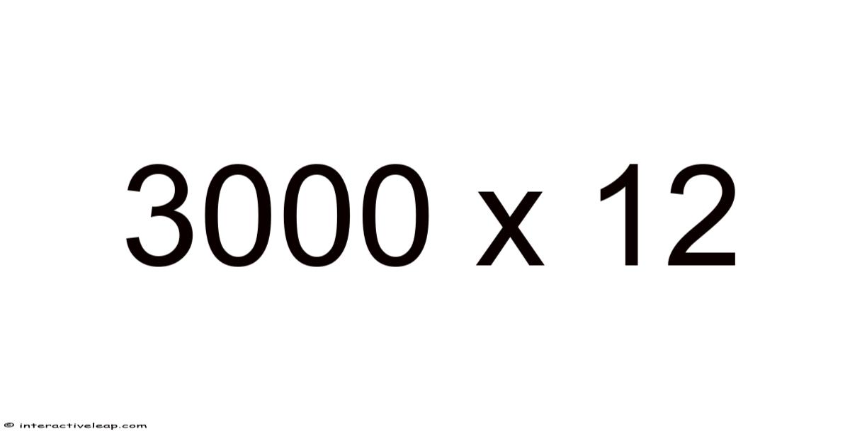 3000 X 12